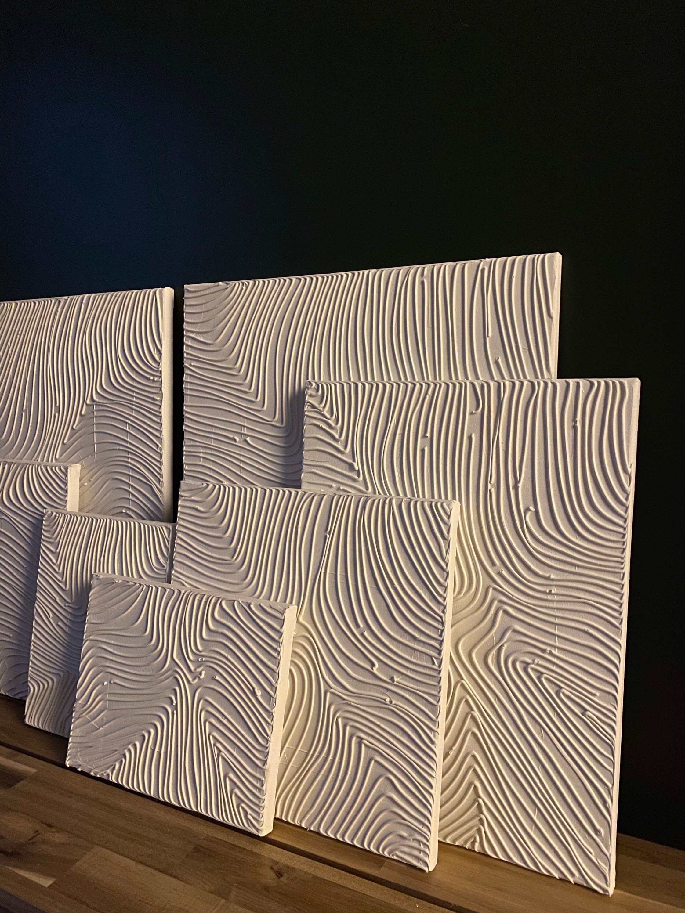 Organic White Line Texture Painting Wall Art Texture Wall - Etsy