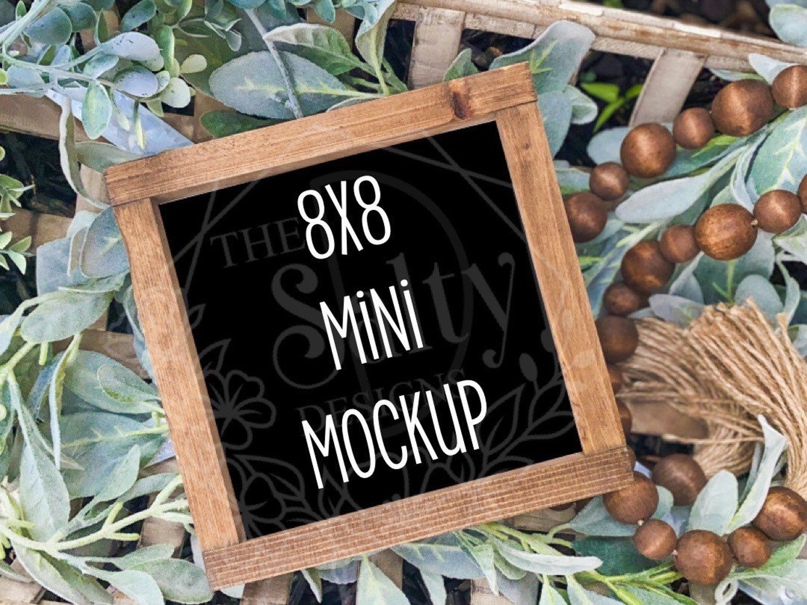 Wood 8x8 Sign Mock up | Mini Blank Wood Sign Mock up | Farmhouse Sign ...
