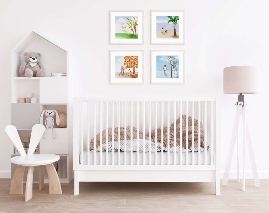 Printable Baby Wall Art Bundle, Nursery Room Wall Art Set, 1st Birthday ...
