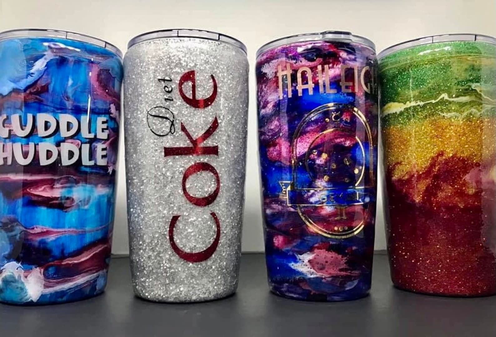 Custom tumbler cups epoxy resin tumblers glitter tumblers | Etsy