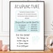 Acupuncture Poster - Etsy