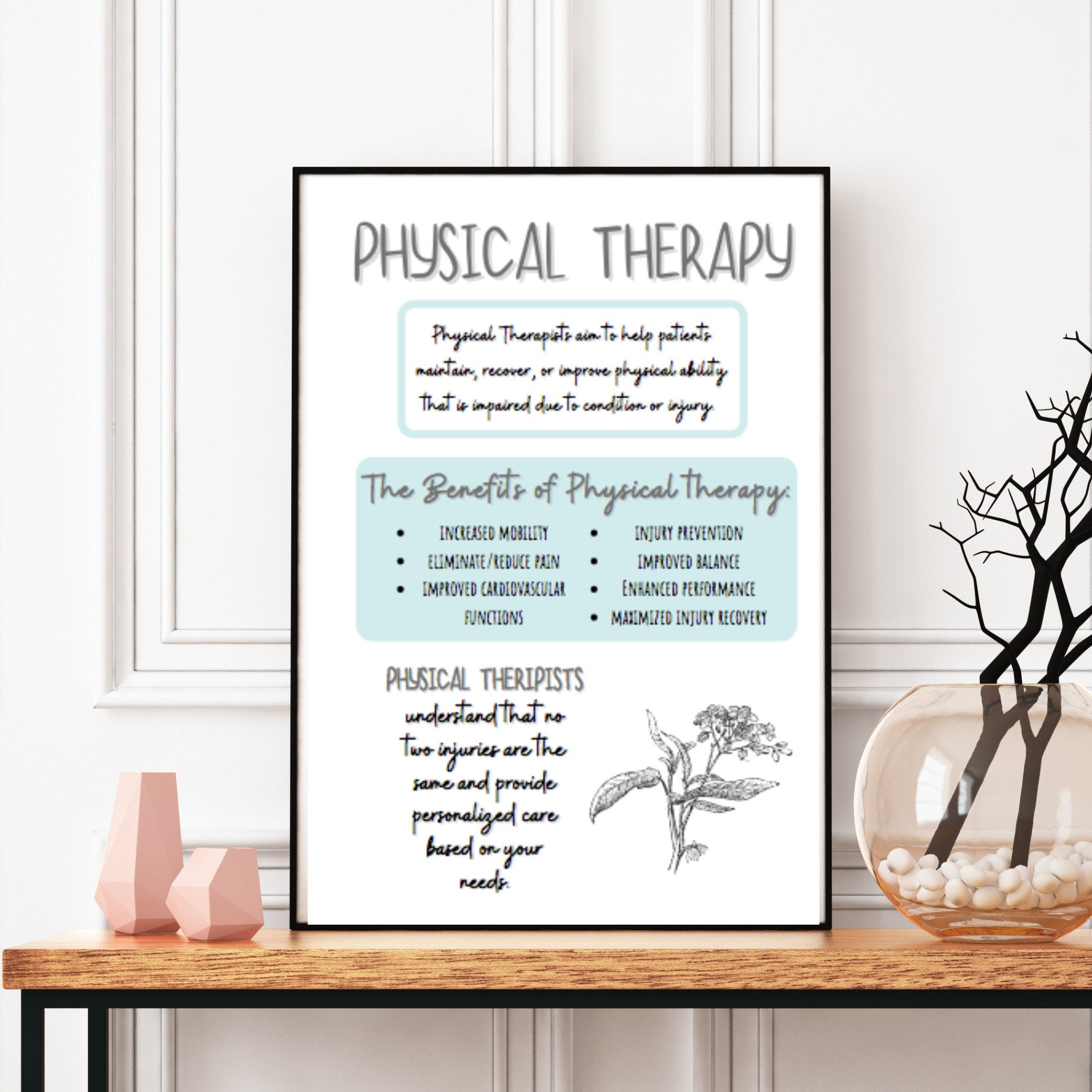 Physical Therapy Poster - Etsy