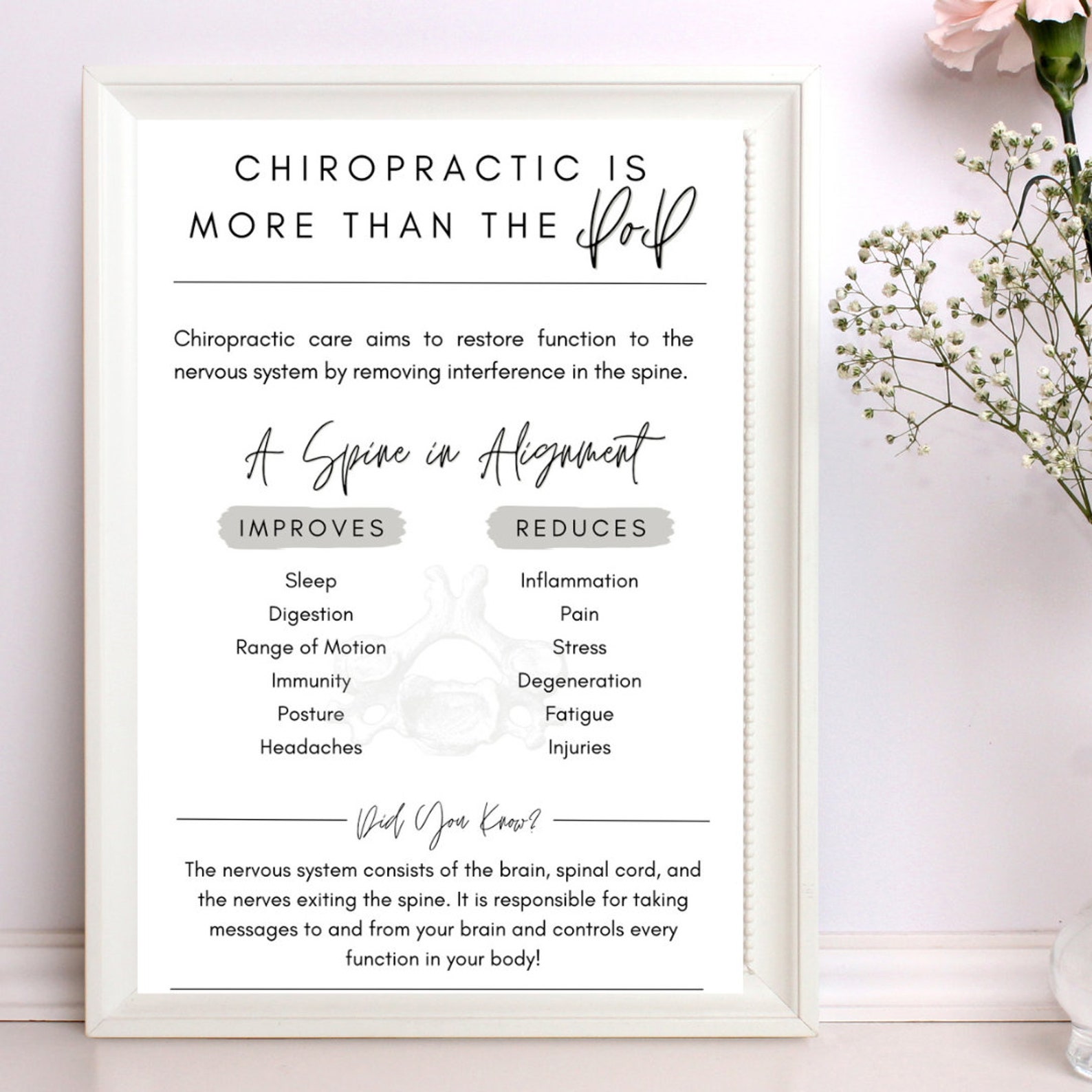 Chiropractic Poster - Etsy