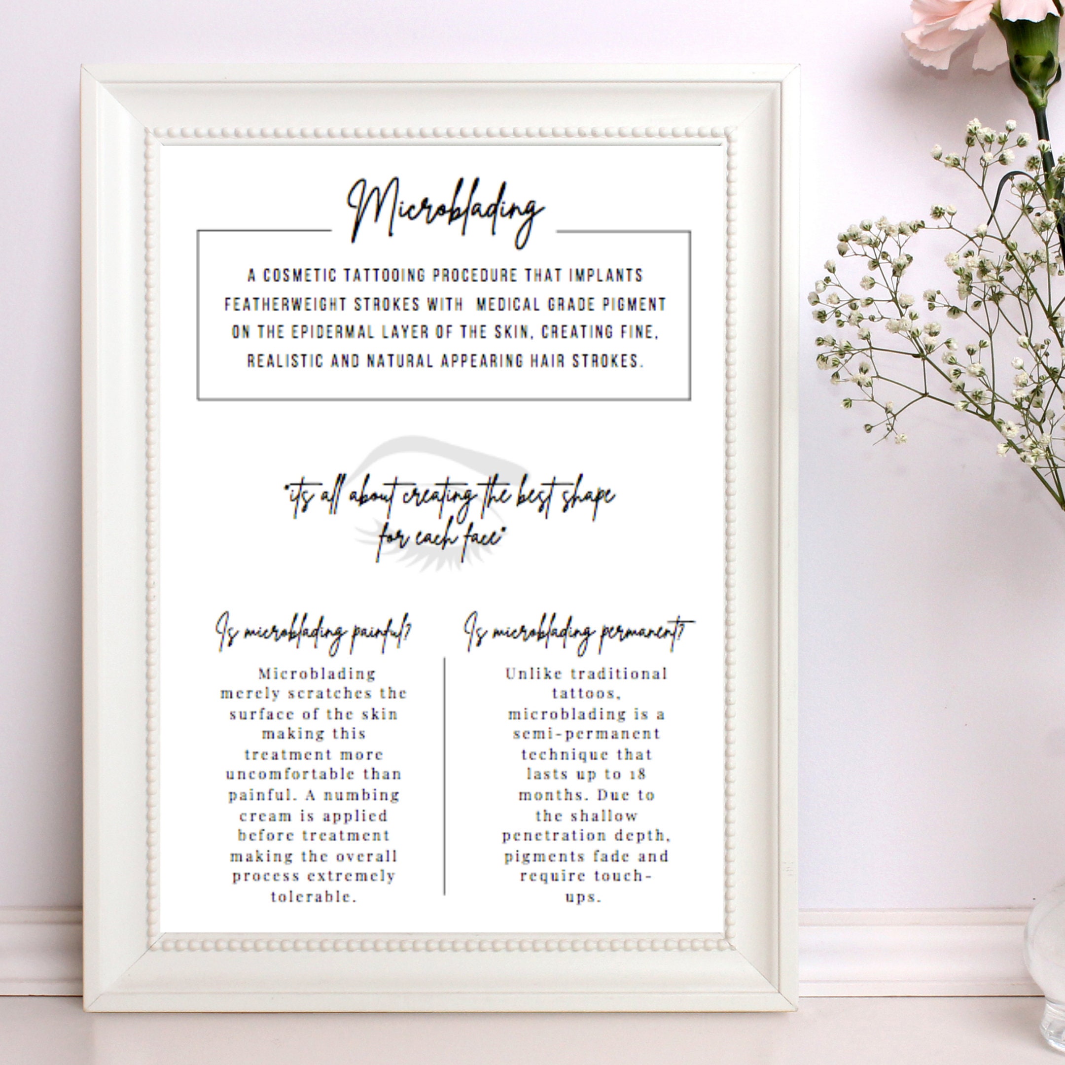 Microblading Poster - Etsy