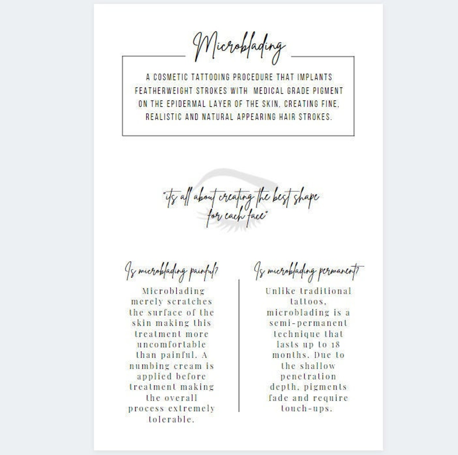 Microblading Poster - Etsy