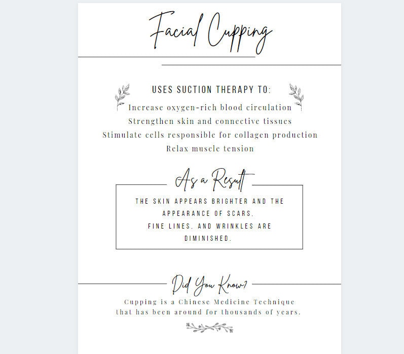 Facial Cupping Poster - Etsy