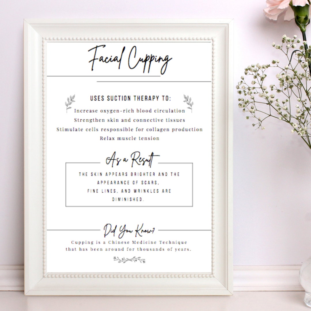 Facial Cupping Poster - Etsy