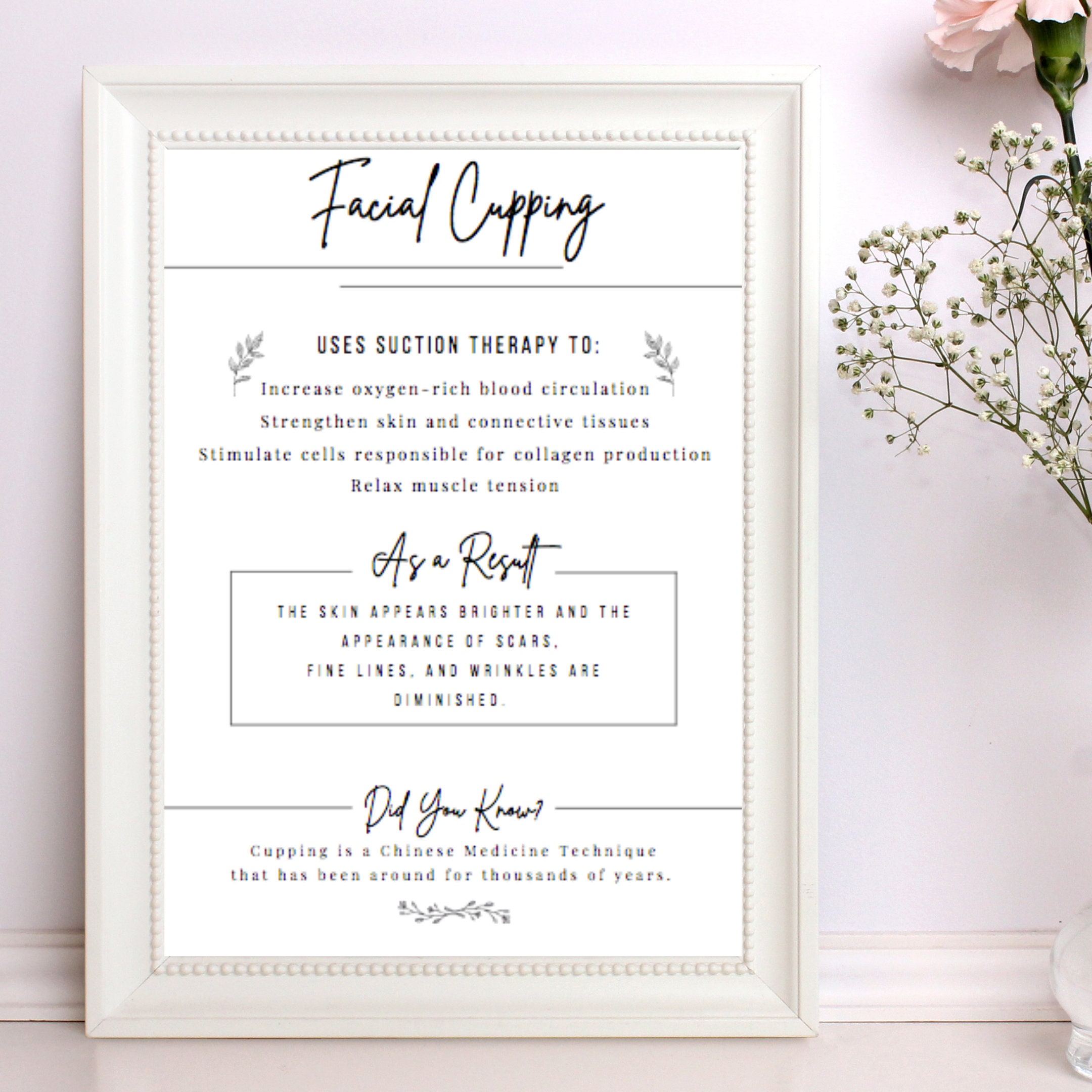 Facial Cupping Poster - Etsy