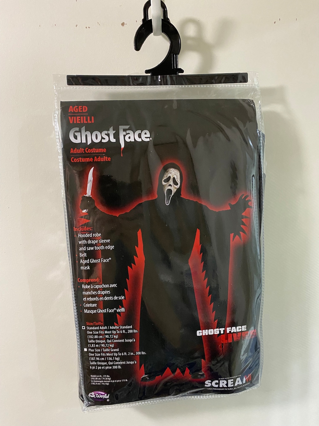 Scream 6 Aged Adult Size Ghostface J Killer Costume Scream Mask - Etsy