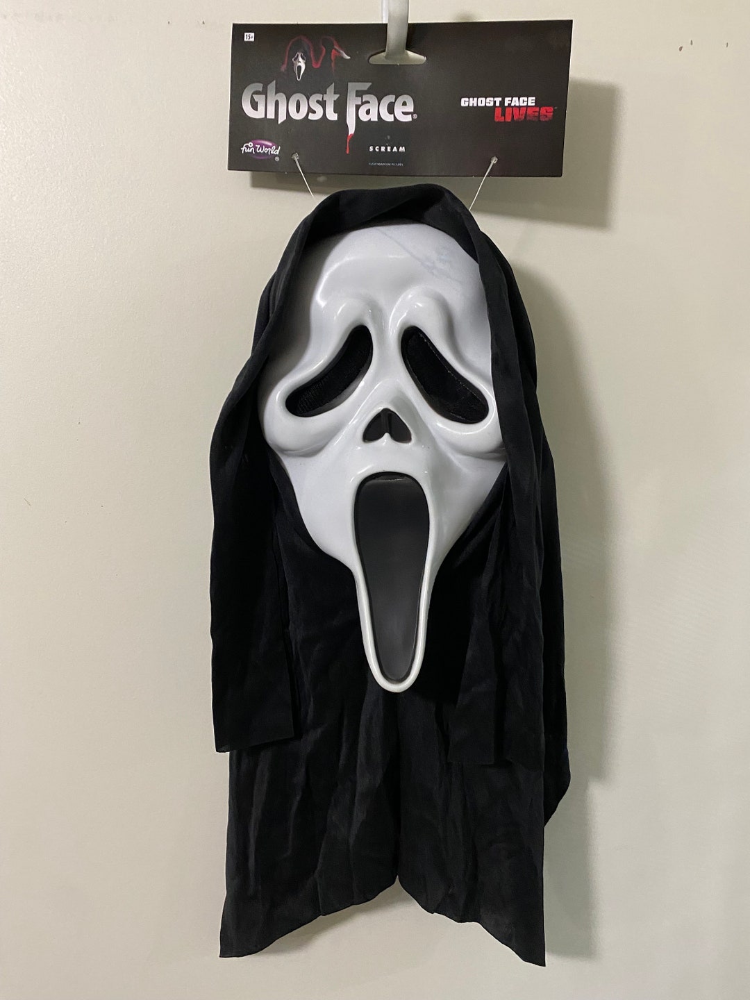 Scream Ghostface Ghost Face J Official Fun World Scream Mask - Etsy