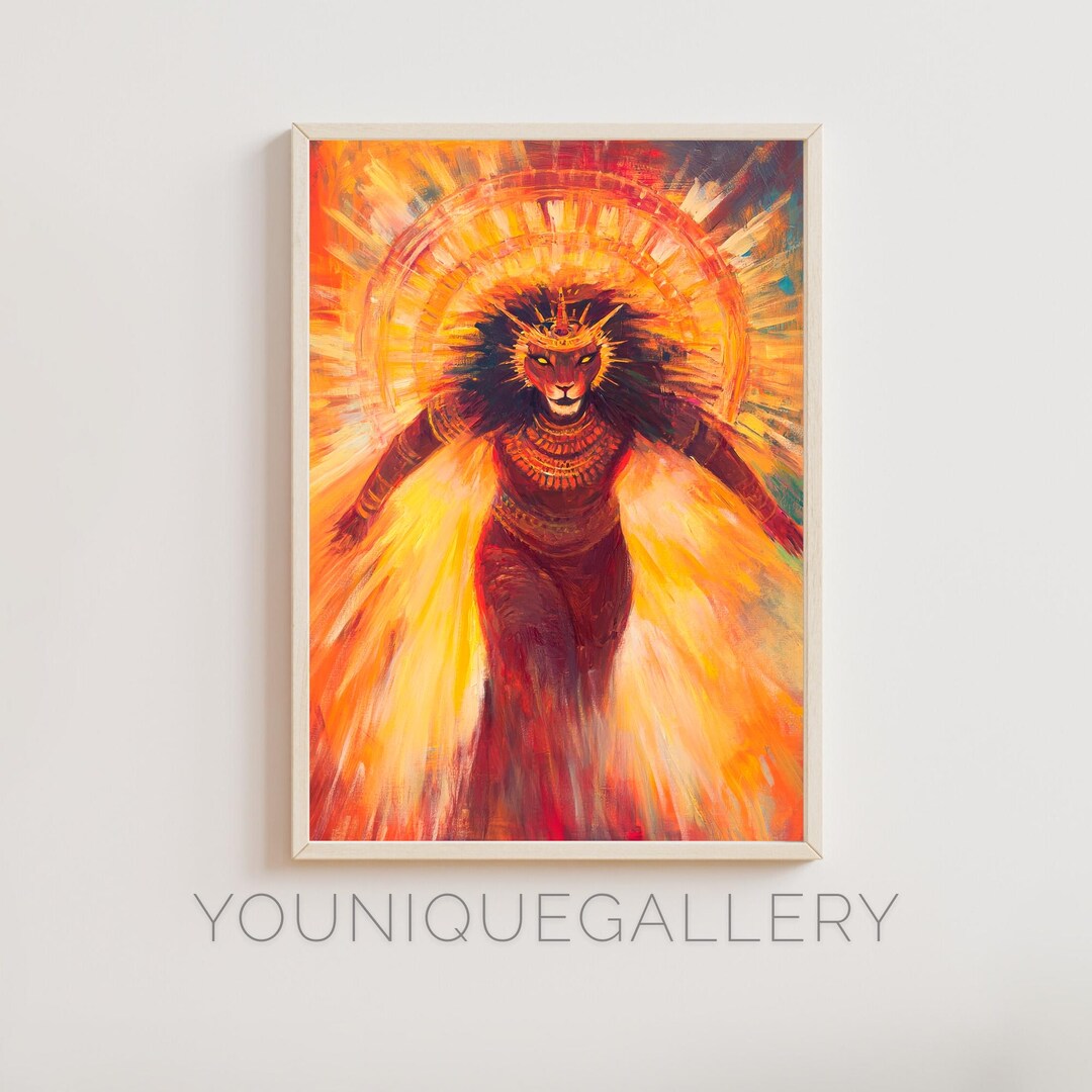 Sekhmet Lioness Goddess Printable Wall Art Poster – Egyptian Mythology ...