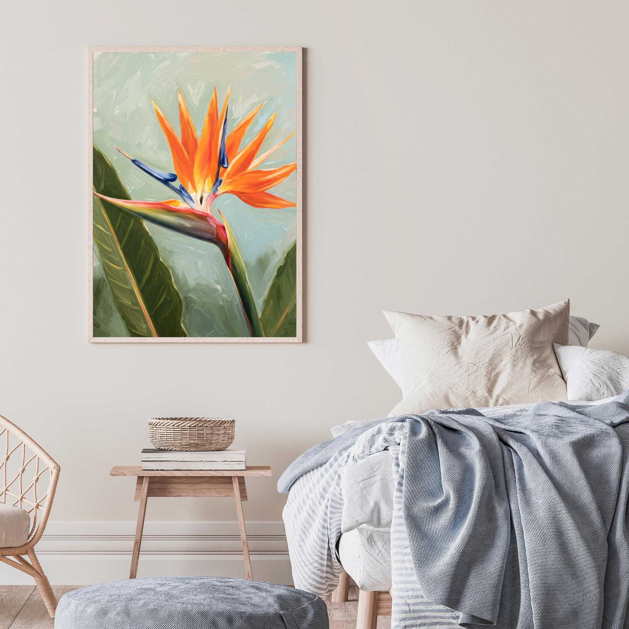 Bird of Paradise Flower Print: Tropical Floral Wall Art (digital ...