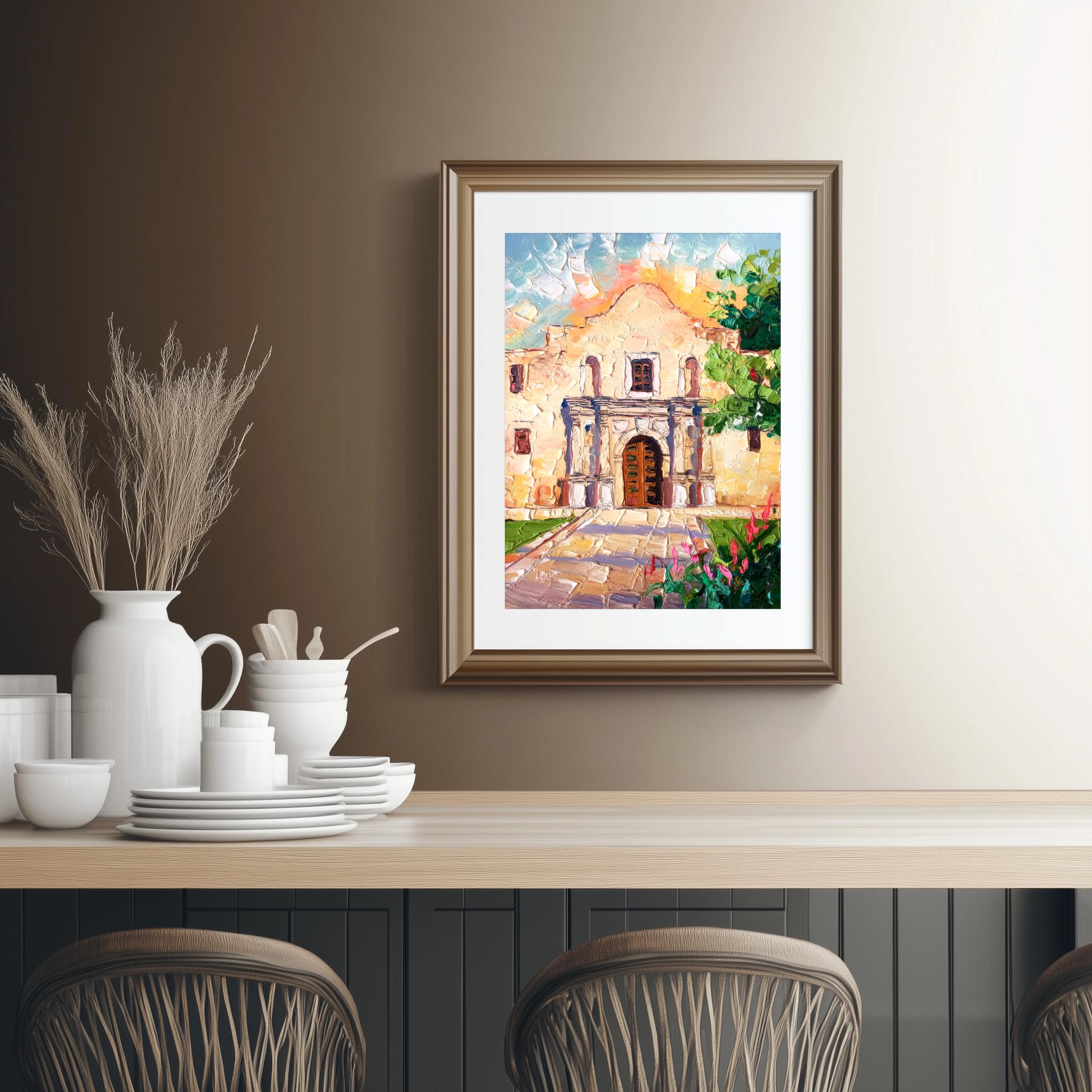 The Alamo Oil Painting Printable, Historic Texas Wall Art Print ...