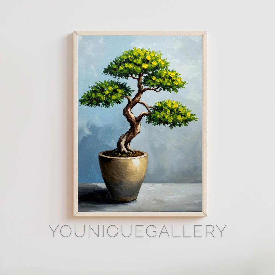 Bonsai Tree Art Print: Japanese Zen Illustration (digital Download) - Etsy