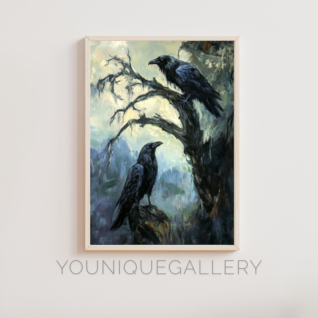 Huginn and Muninn Ravens Art Print: Norse Mythology (digital Download ...
