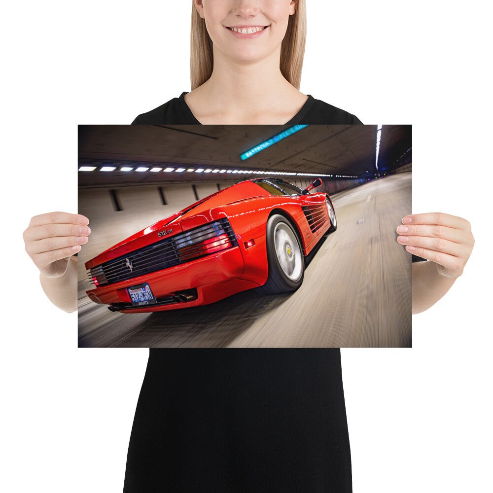 Ferrari 512TR Outrun Style Poster Print Wall Art Garage Mancave Dorm - Etsy