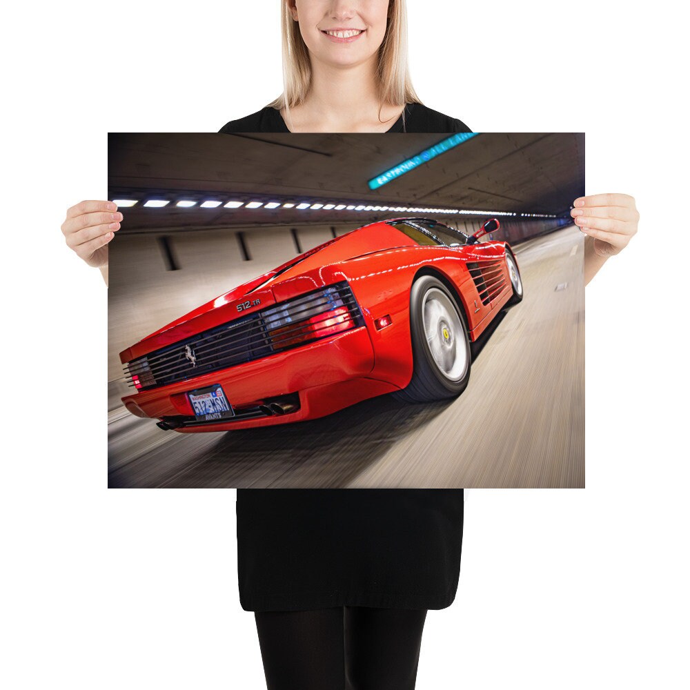 Ferrari 512TR Outrun Style Poster Print Wall Art Garage Mancave Dorm - Etsy