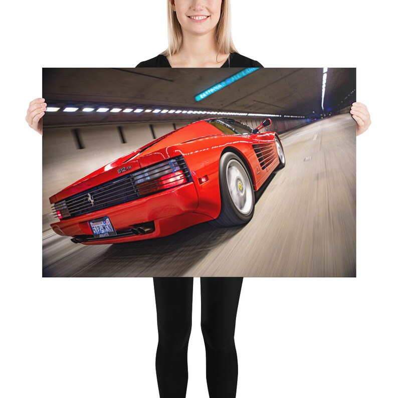 Ferrari 512TR Outrun Style Poster Print Wall Art Garage Mancave Dorm - Etsy