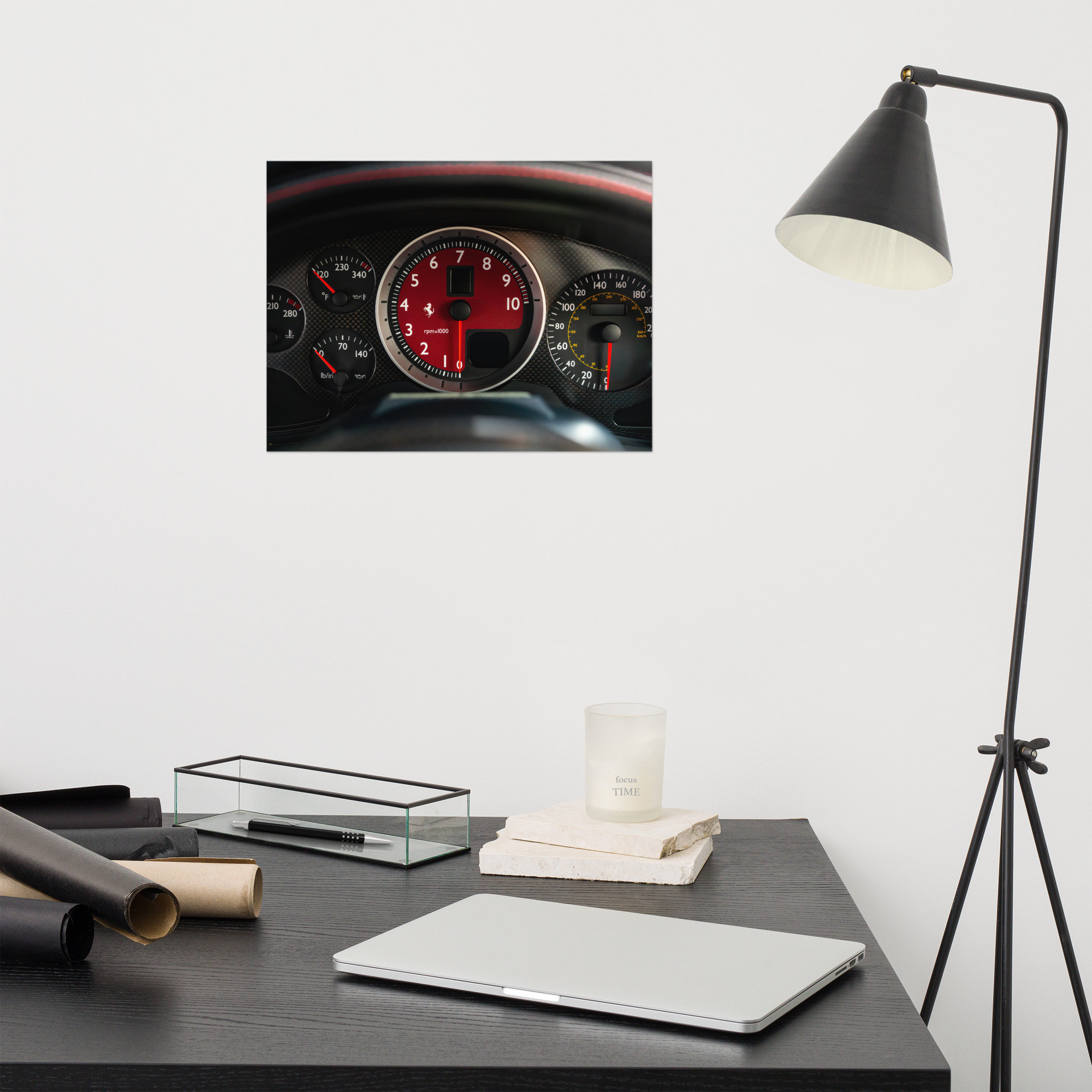 Ferrari F430 Gauge Cluster Dash Poster Print Wall Art Garage Mancave ...