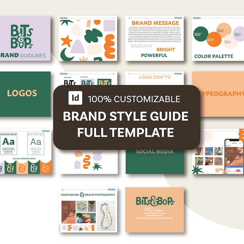 Trendy Brand Style Guide Template | Indesign Template | Professional ...