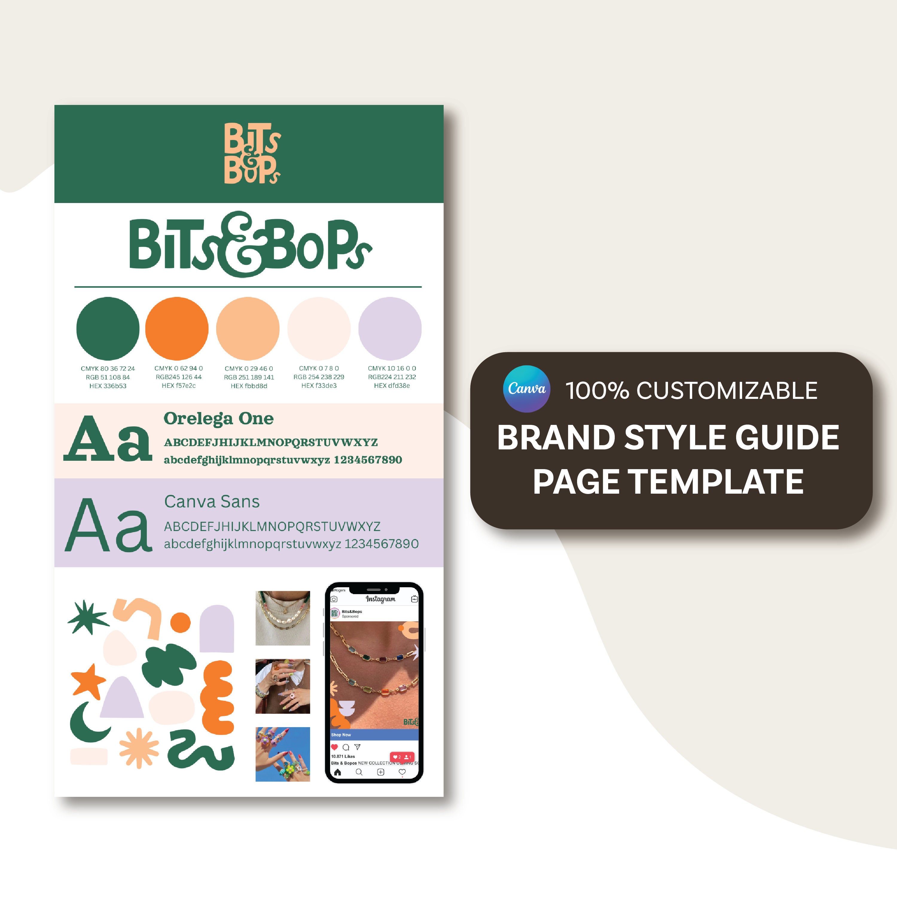 Brand Style Guide Template | Canva Template | 100% Editable | Branding Design - Etsy