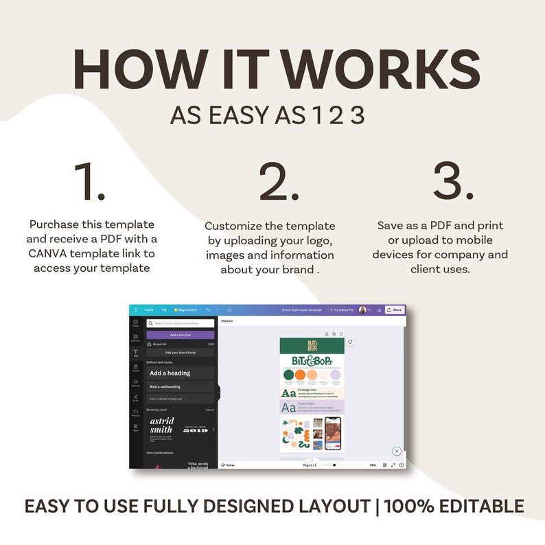 Brand Style Guide Template | Canva Template | 100% Editable | Branding Design - Etsy
