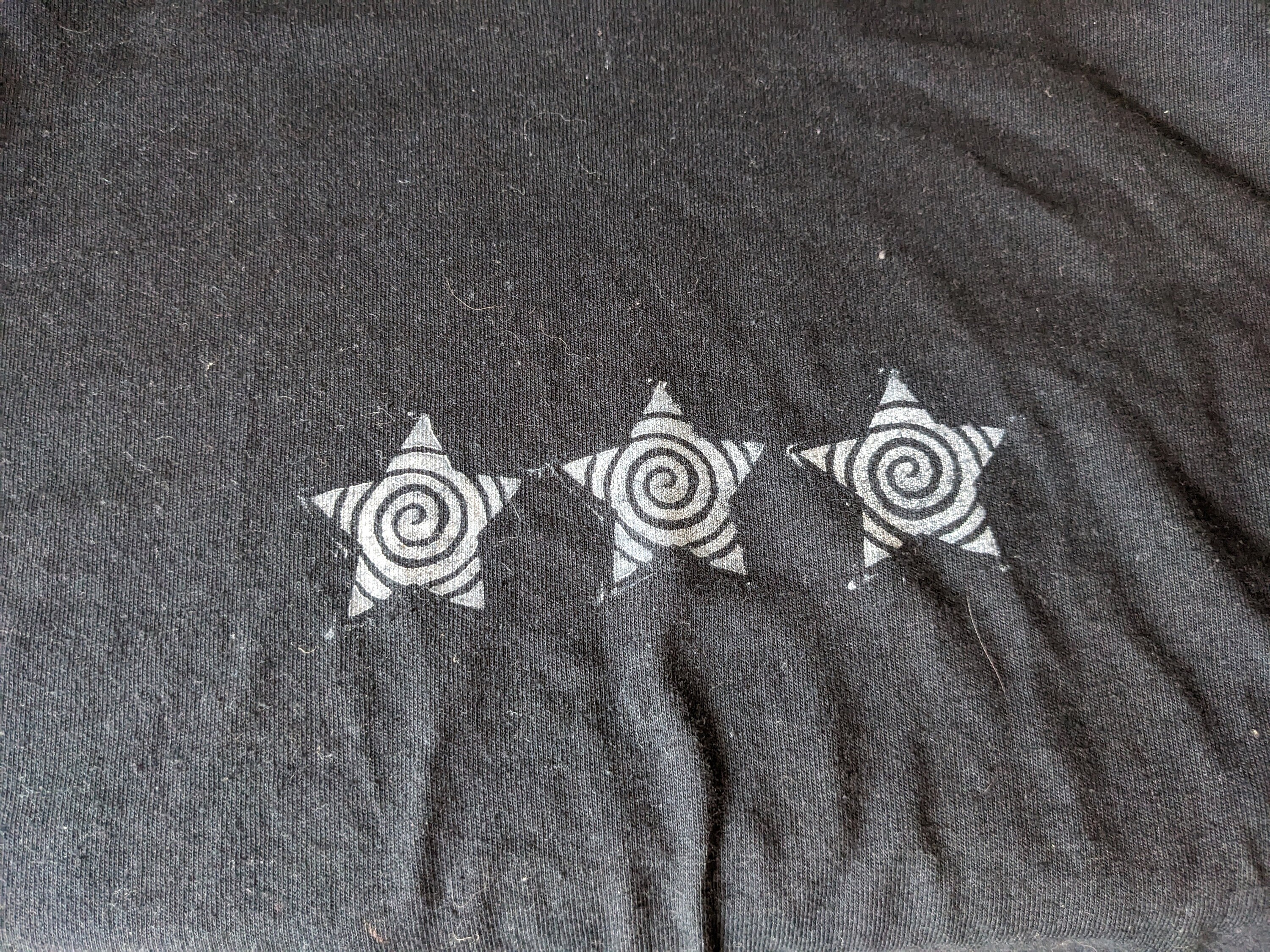 Spiral-star Design Blockprint T-shirt - Etsy
