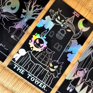 Holographic Ghost Pokemon Tarot Stickers // Duskull, Gastly, Haunter ...
