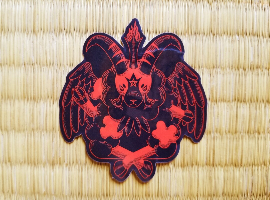Devilish Dubwool Sticker // Baphomet X Pokemon // Decal - Etsy