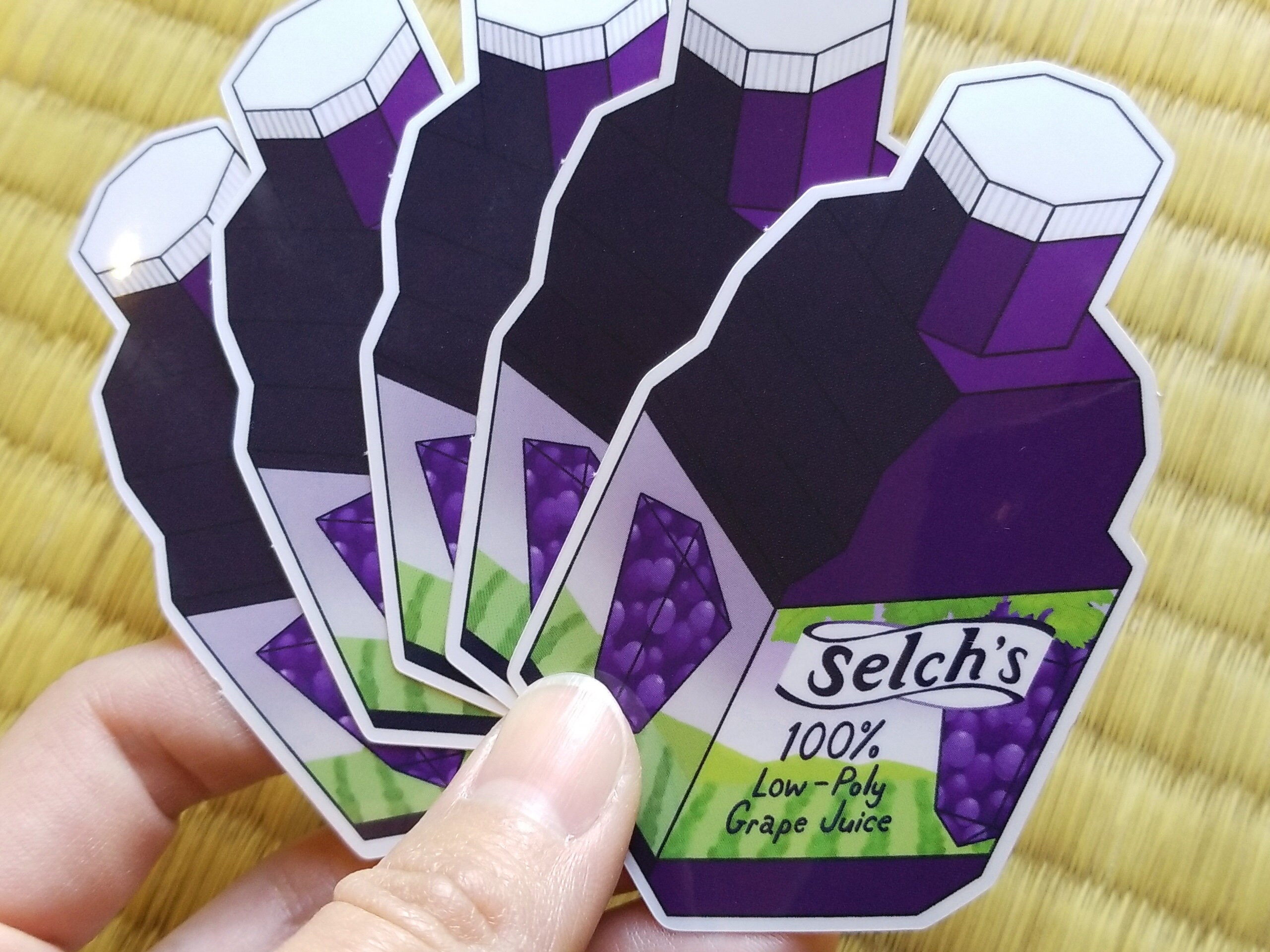 FFXIV Low Polygon Count Grape Juice Sticker // Endwalker Grape - Etsy