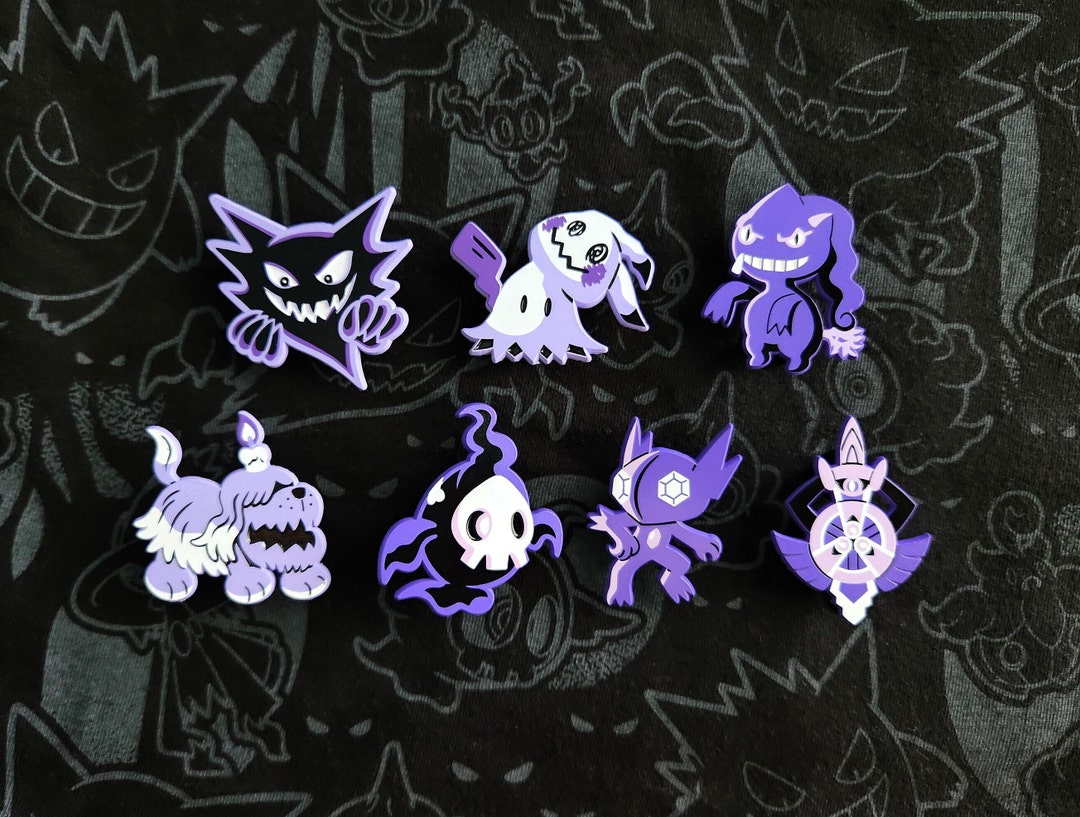 Ghost-type Mystery Soft Enamel Pins A-GRADE // Haunter Mimikyu Duskull ...