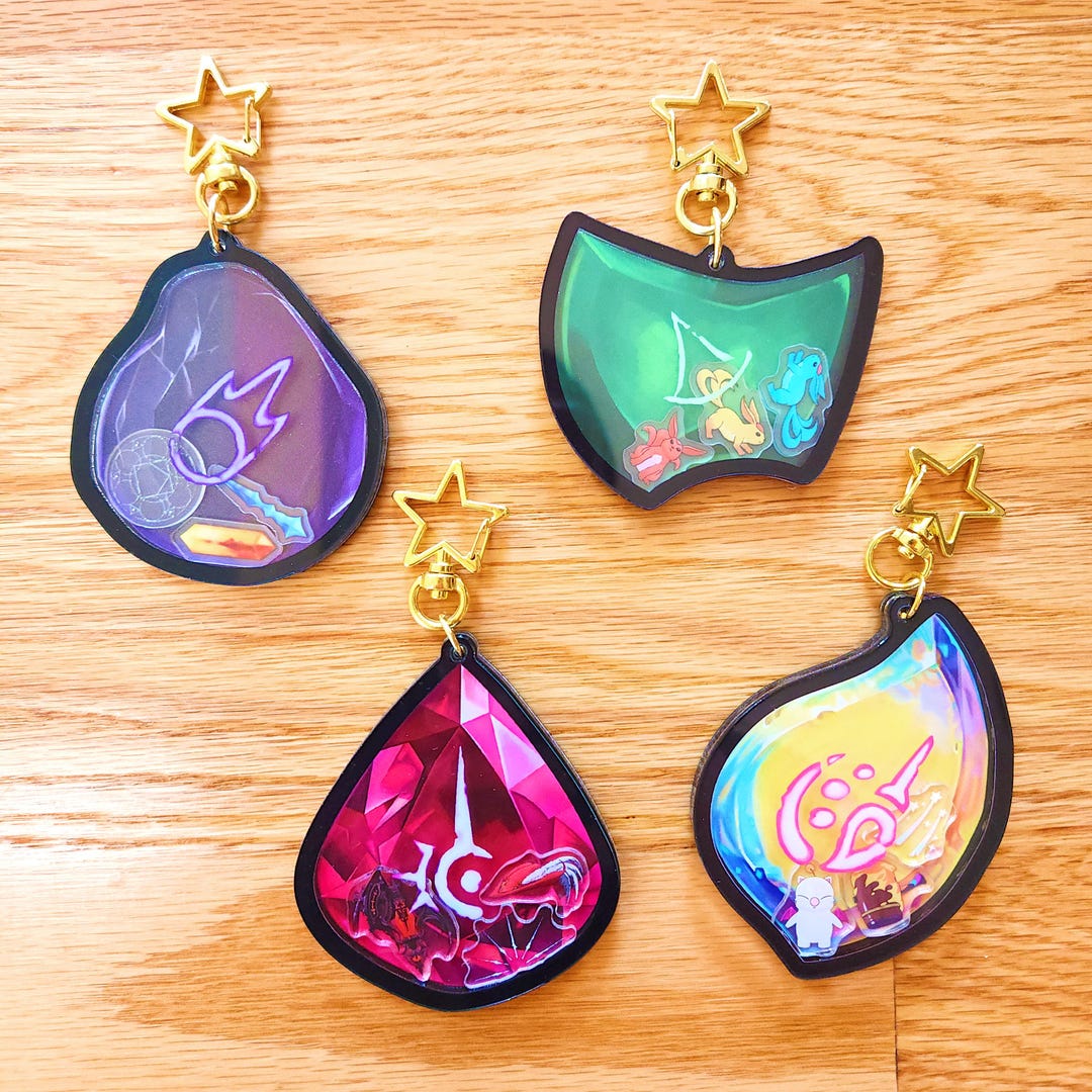 FFXIV Magical Ranged DPS Job Stone Shaker Charms // Black Mage Summoner ...