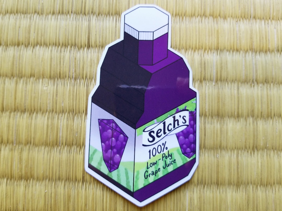 FFXIV Low Polygon Count Grape Juice Sticker // Endwalker Grape Meme ...