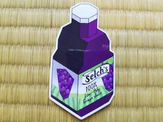 FFXIV Low Polygon Count Grape Juice Sticker // Endwalker Grape - Etsy