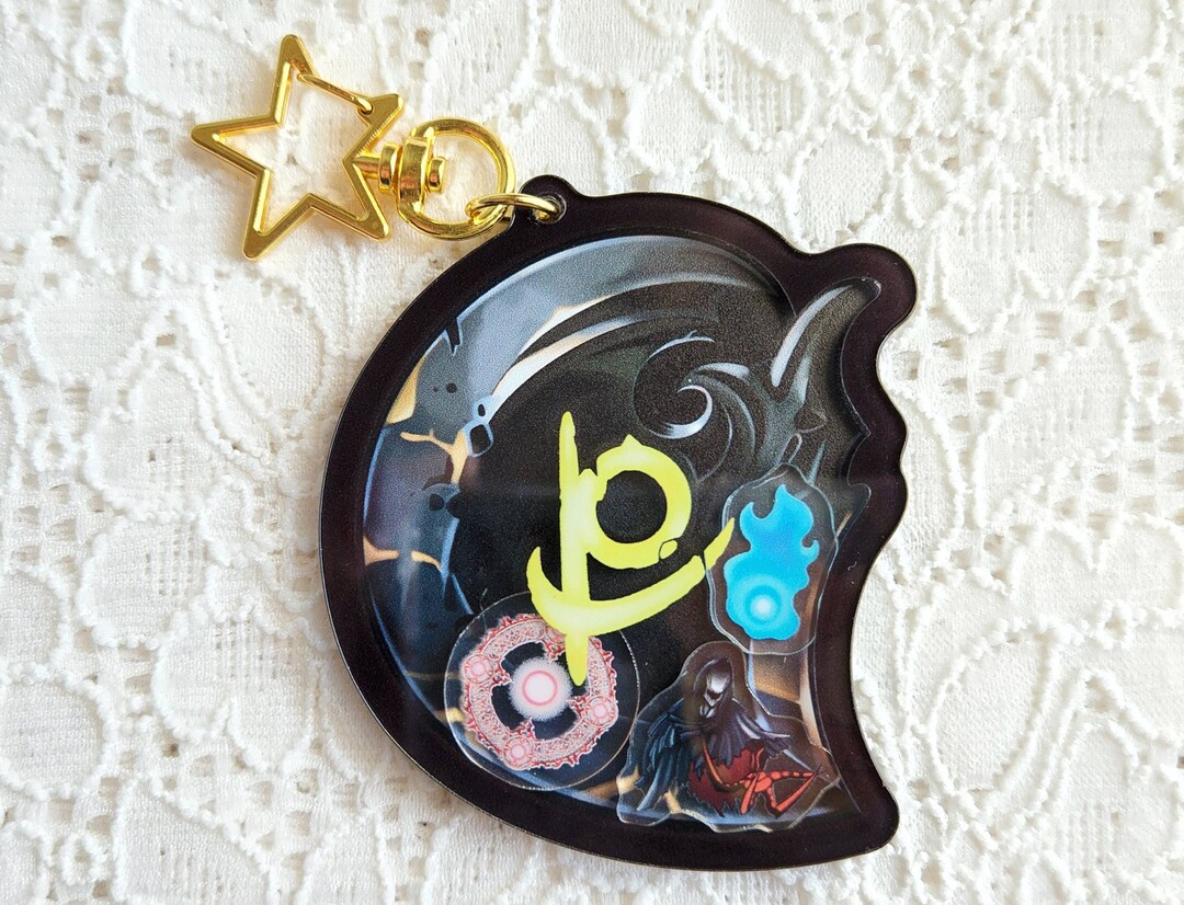 FFXIV Reaper Job Stone Shaker Keychain // Final Fantasy XIV - Etsy
