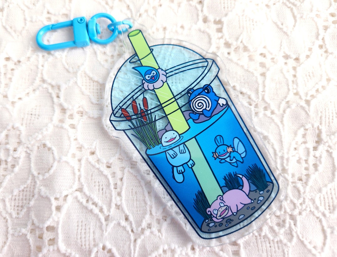 Pond Water-type Boba Charm // Slowpoke Quagsire Castform Mudkip ...