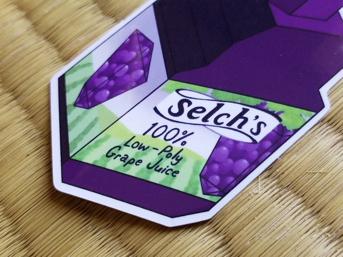 FFXIV Low Polygon Count Grape Juice Sticker // Endwalker Grape - Etsy