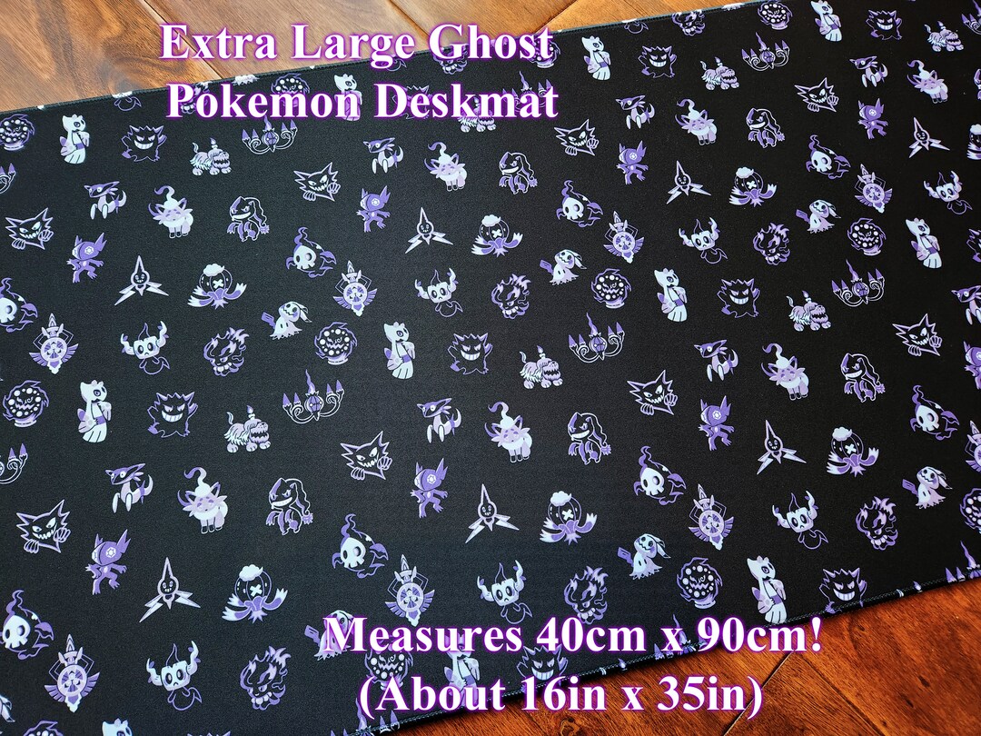 Ghost-type TCG XL Playmat // Gengar Mimikyu Sableye Chandelure Duskull Gaming Deskmat Mousepad ...