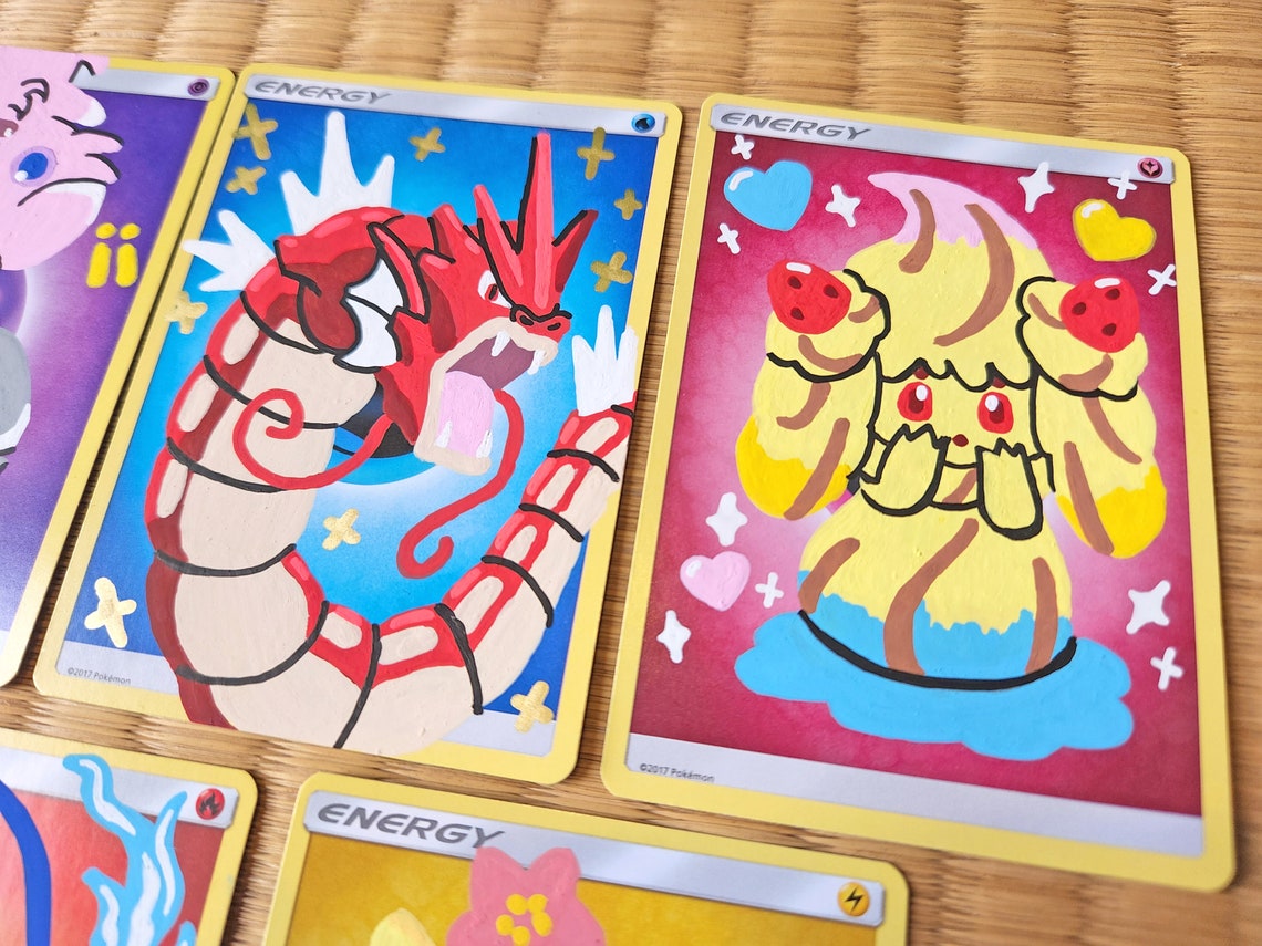 Pokemon Posca Paint Marker Drawings // Shiny Pokemon Card - Etsy