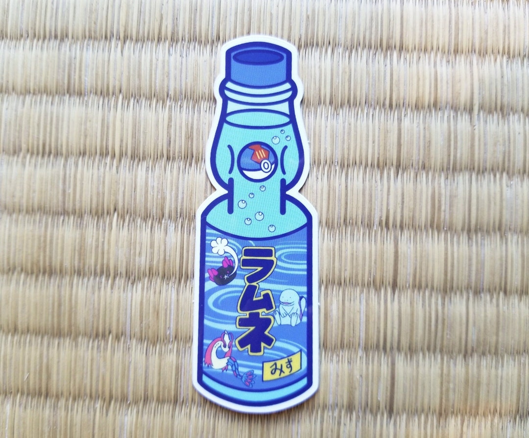 Milotic / Quagsire / Pyukumuku Ramune Bottle Sticker // Water Pokémon ...