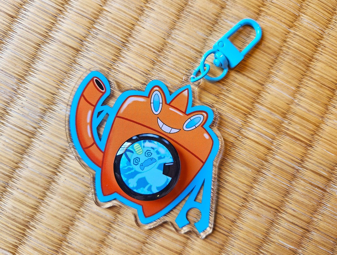 Wash Rotom Spinning Charm // Rotom Meowth Spinner Keychain - Etsy UK