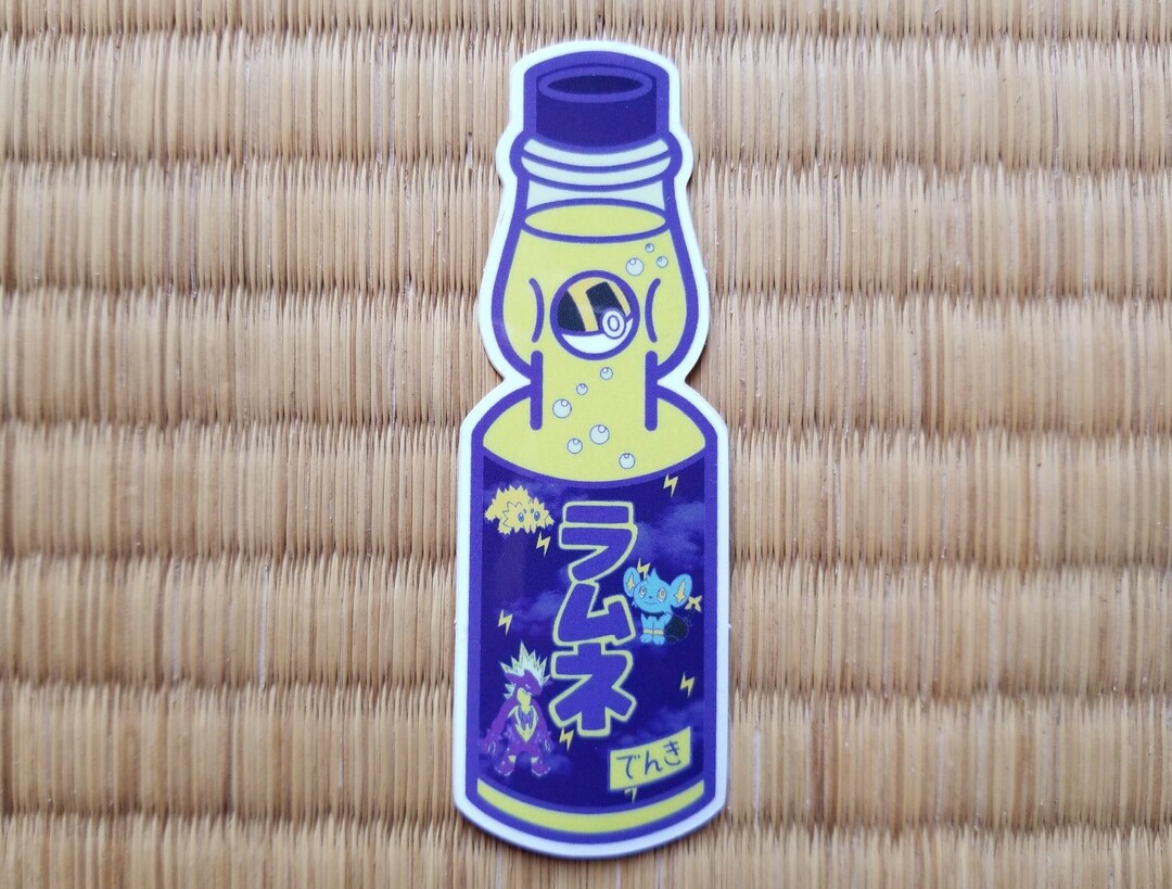 Joltik / Shinx / Toxtricity Ramune Bottle Sticker // Electric-type ...
