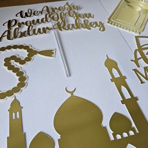 Personalised Quran Completion Cake Topper Set • Card Ameen Cake Topper ...
