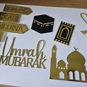 Umrah/hajj Mubarak Cake Topper Set - Etsy