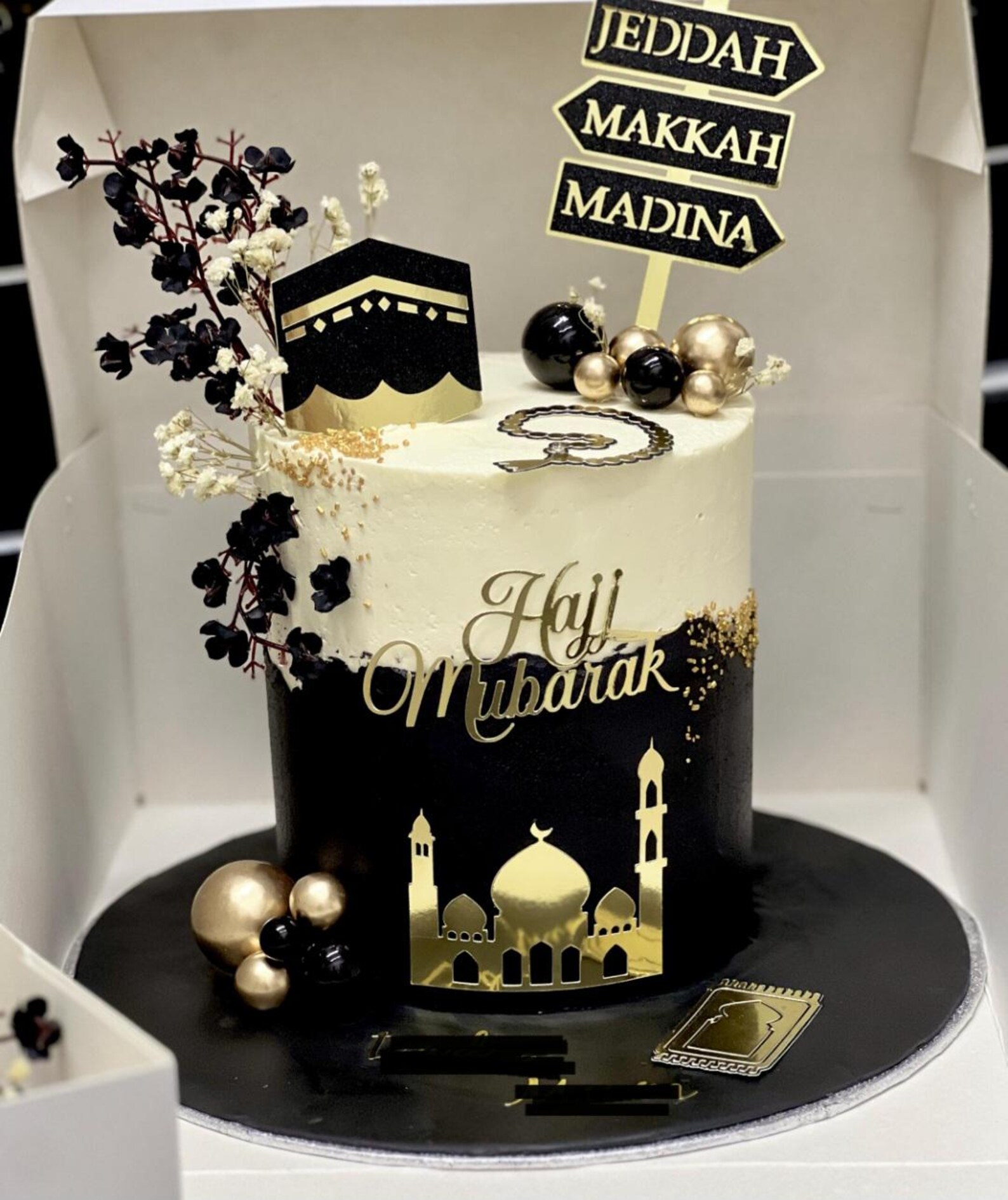 Umrah/hajj Mubarak Cake Toppers With Masjid • Umrah/hajj Cake Topper ...