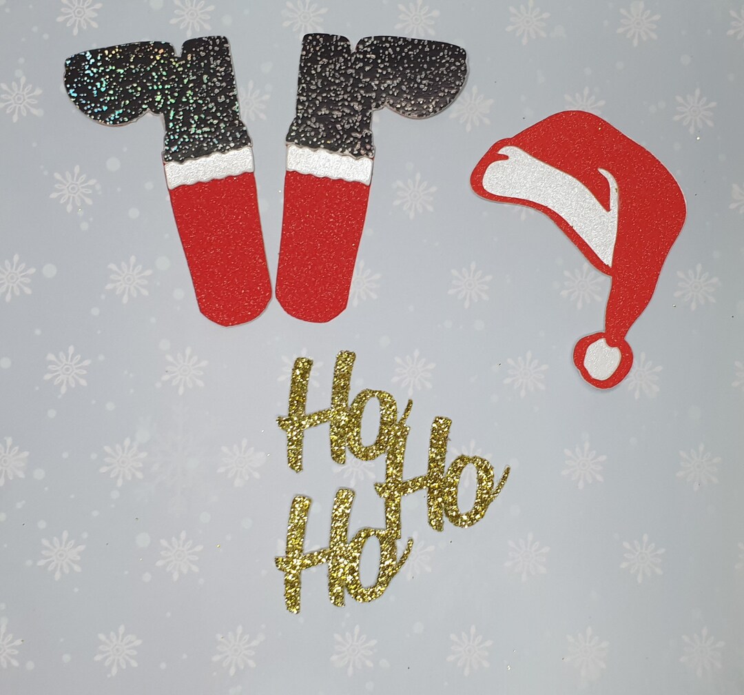 Christmas Cupcake Toppers Santa Legs Santa Leg Cupcake - Etsy