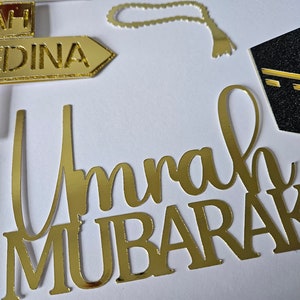Umrah/hajj Mubarak Cake Topper Set - Etsy
