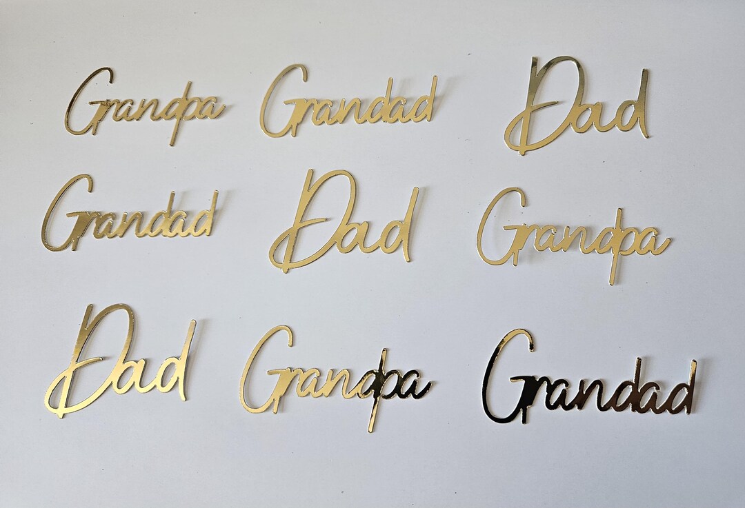 6 X Dad Cupcake Toppers • Dad Cupcake Toppers • Grandad Cupcake Toppers ...