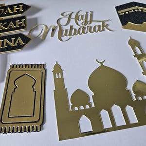 Umrah/hajj Mubarak Cake Toppers • Sold Separately • - Etsy