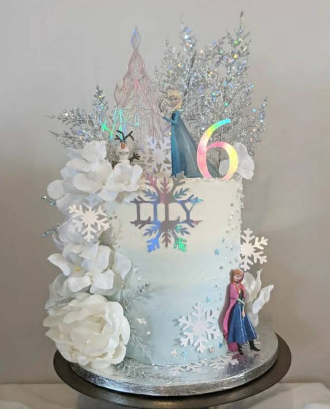 Frozen Themed Cake Topper Castle Cake Topper Frozen Cake - Etsy
